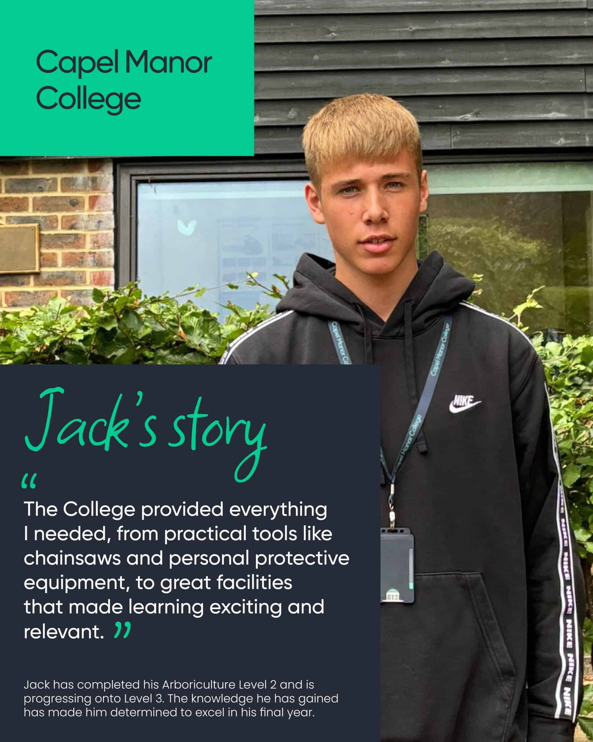 Jack's story - Capel Manor College